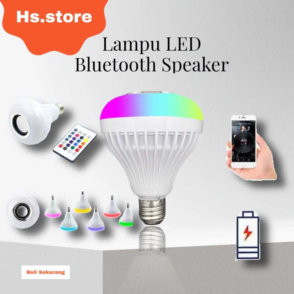 Jual Speaker Bluetooth Bohlam Disco Warna Warni Wireless LED Plus ...