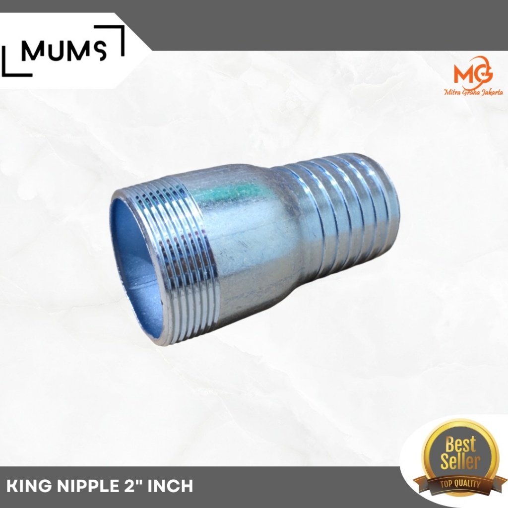 Jual MG King Nipple 2 Inch Nepel Selang Galvanis Sambungan Pipa Npt 2 ...