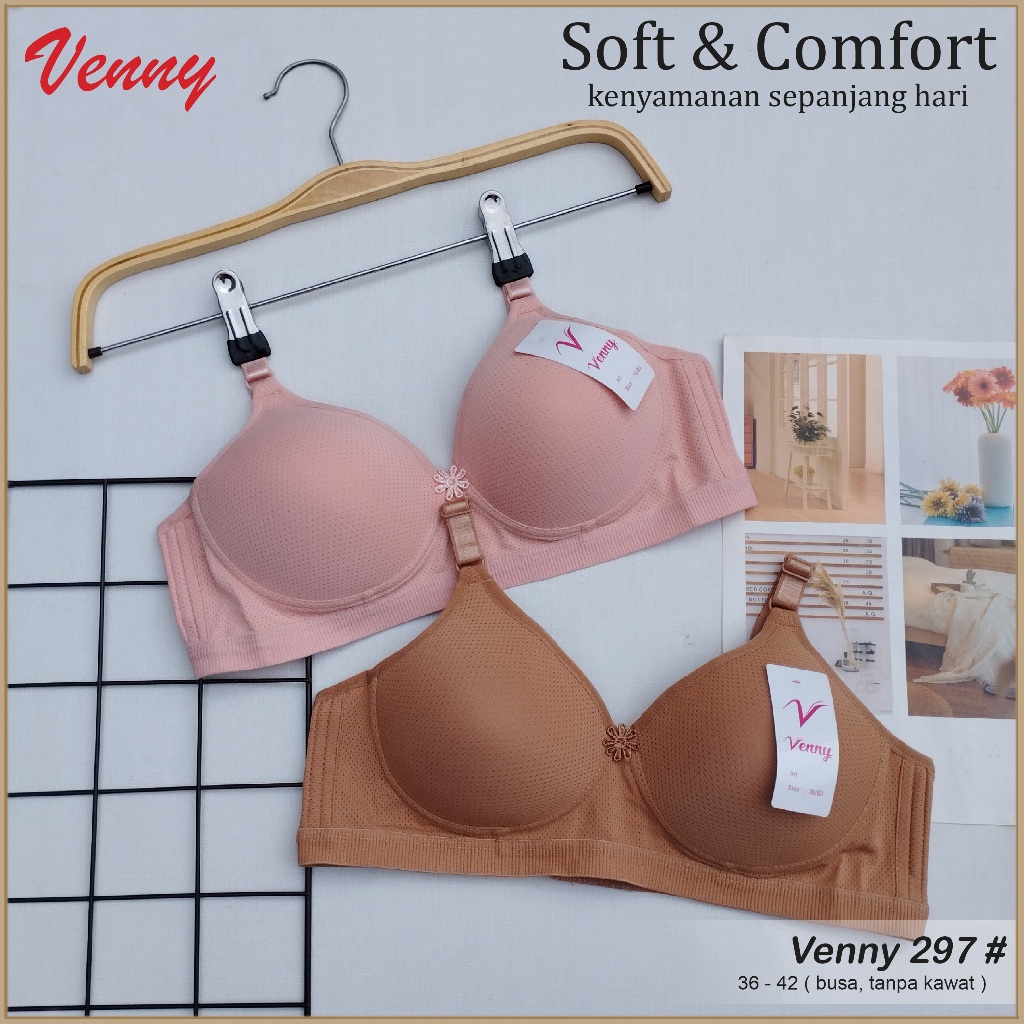 Jual BH Venny H297 Berpori | Bra Wanita Super Soft Busa Tanpa Kawat Cup ...