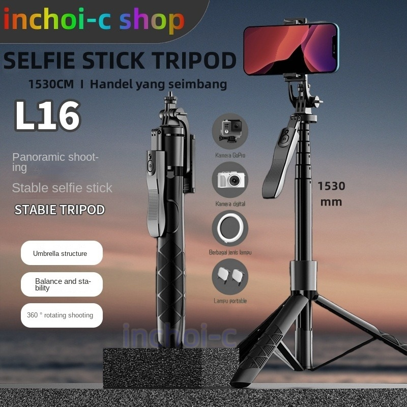 Jual TNW L16 Tongsis Tripod Bluetooth Selfie Stick Remote Tripod HP ...