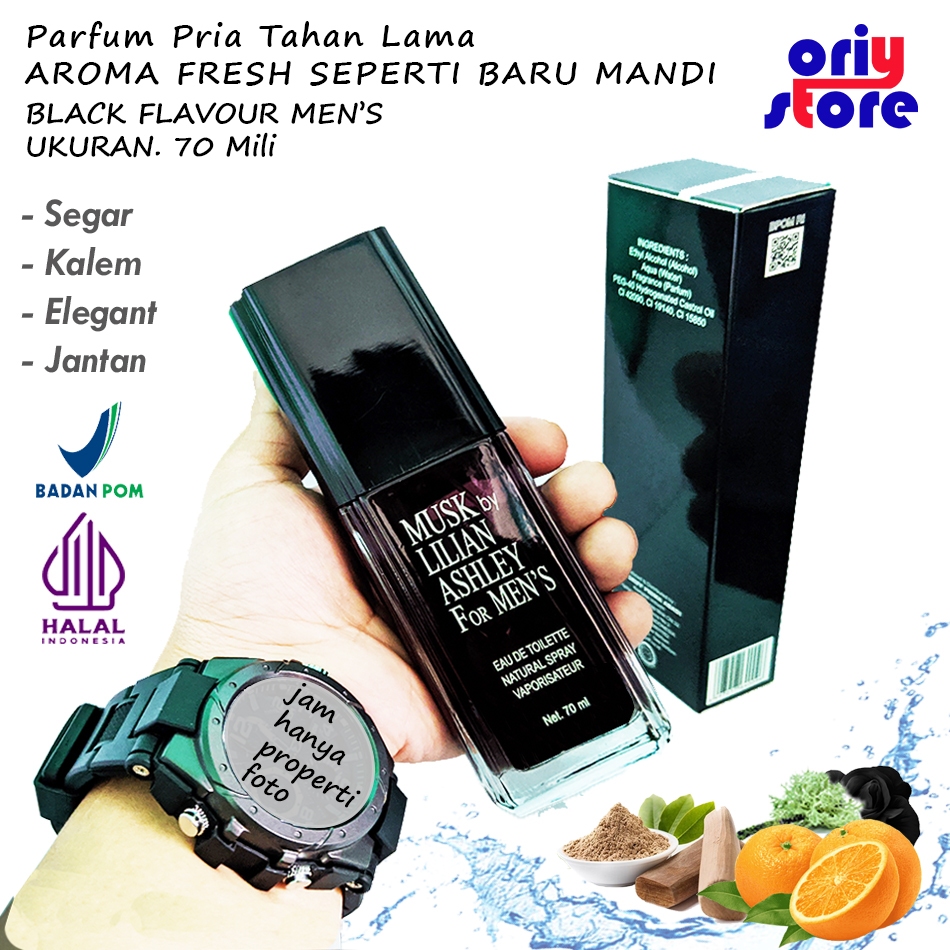 Jual parfum Black Flavour 70 ml Untuk Pria Aroma Fresh, Cool, Wangi ...