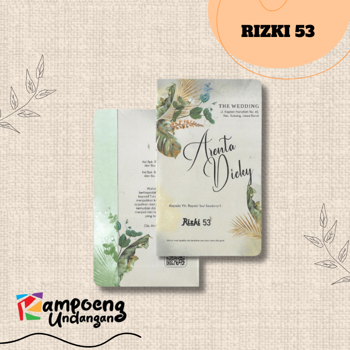 Jual Blangko Undangan atau Kertas Undangan Pernikahan merk RIZKI 53 ...
