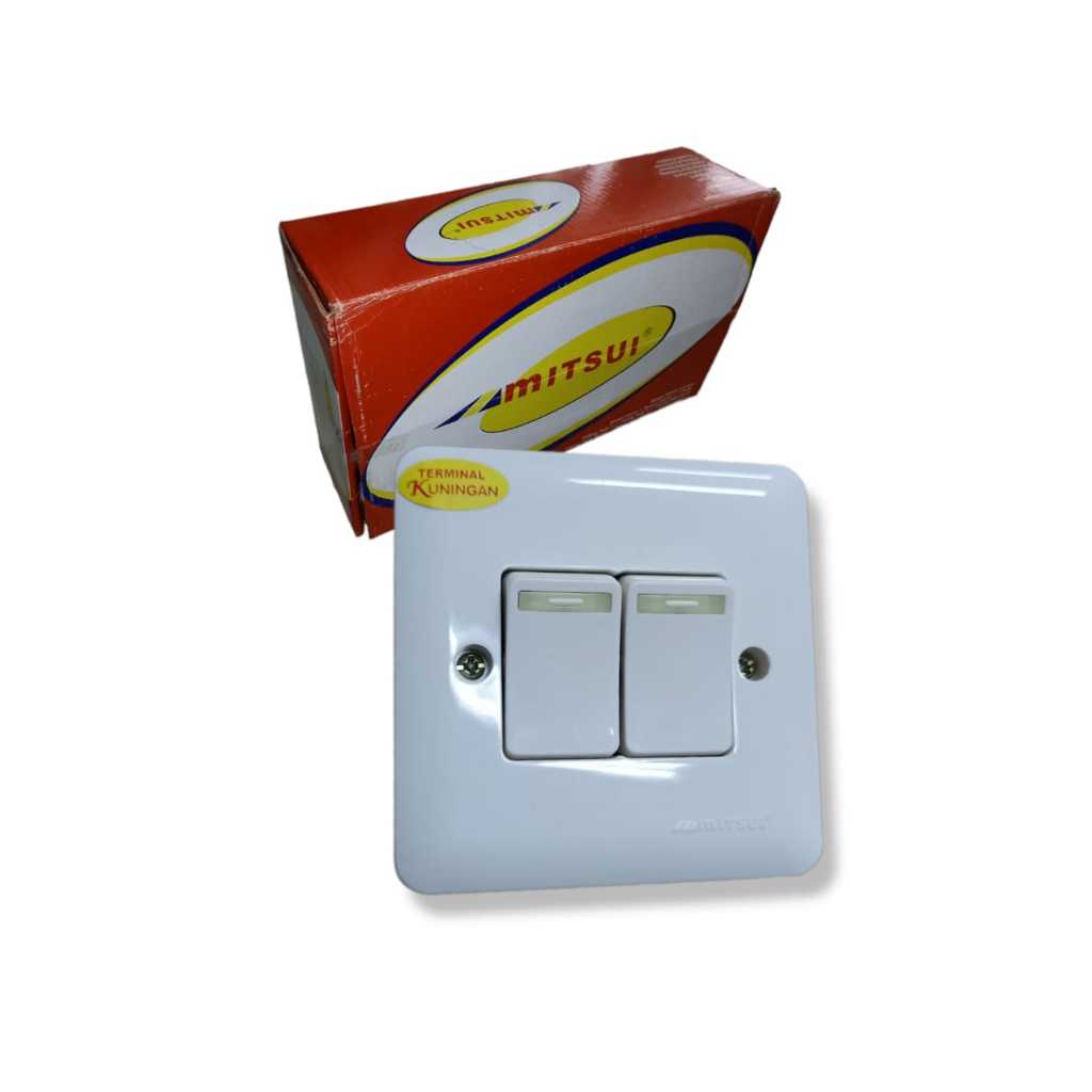 Jual Saklar Lampu Inbow Double Dobel Seri Mitsui MS 21 BCR | Shopee ...