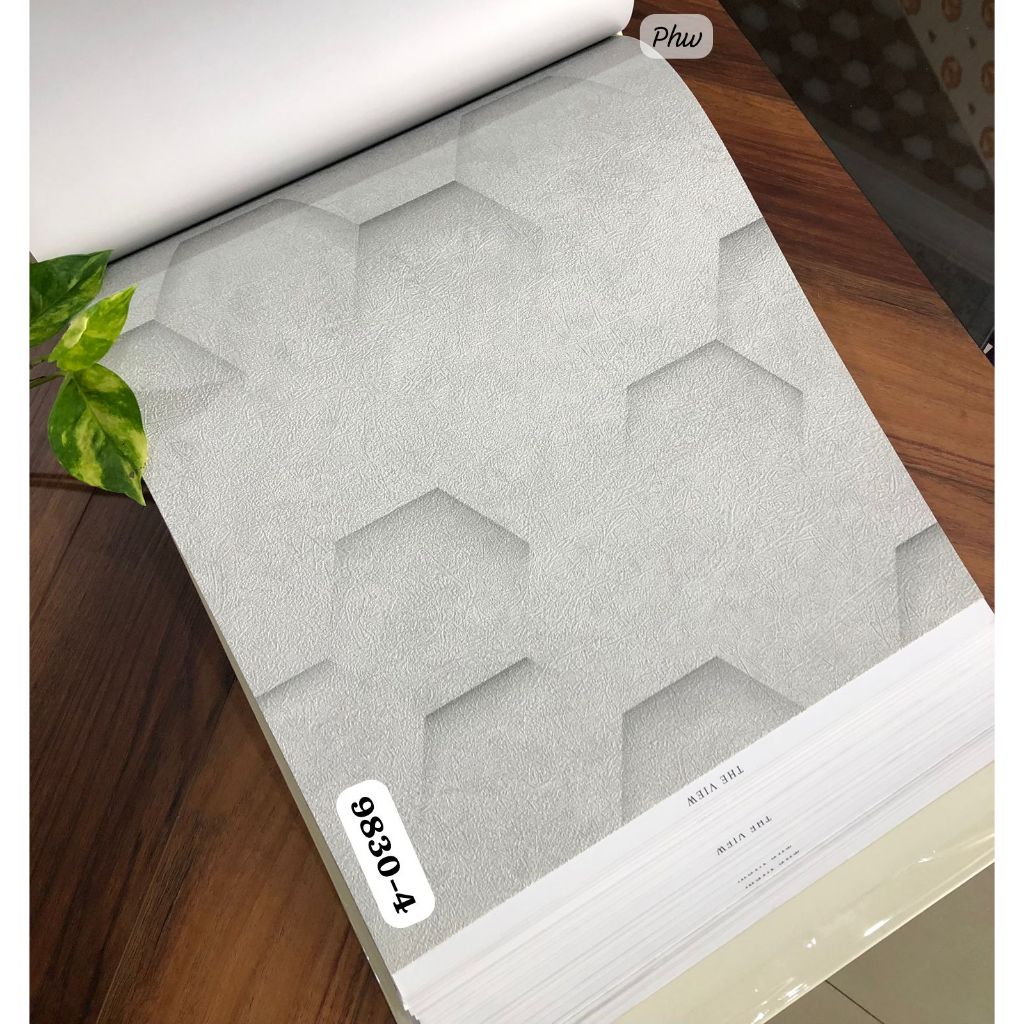 Jual Wallpaper Dinding Industrial Semen Polos Kotak Hexagon The View ...
