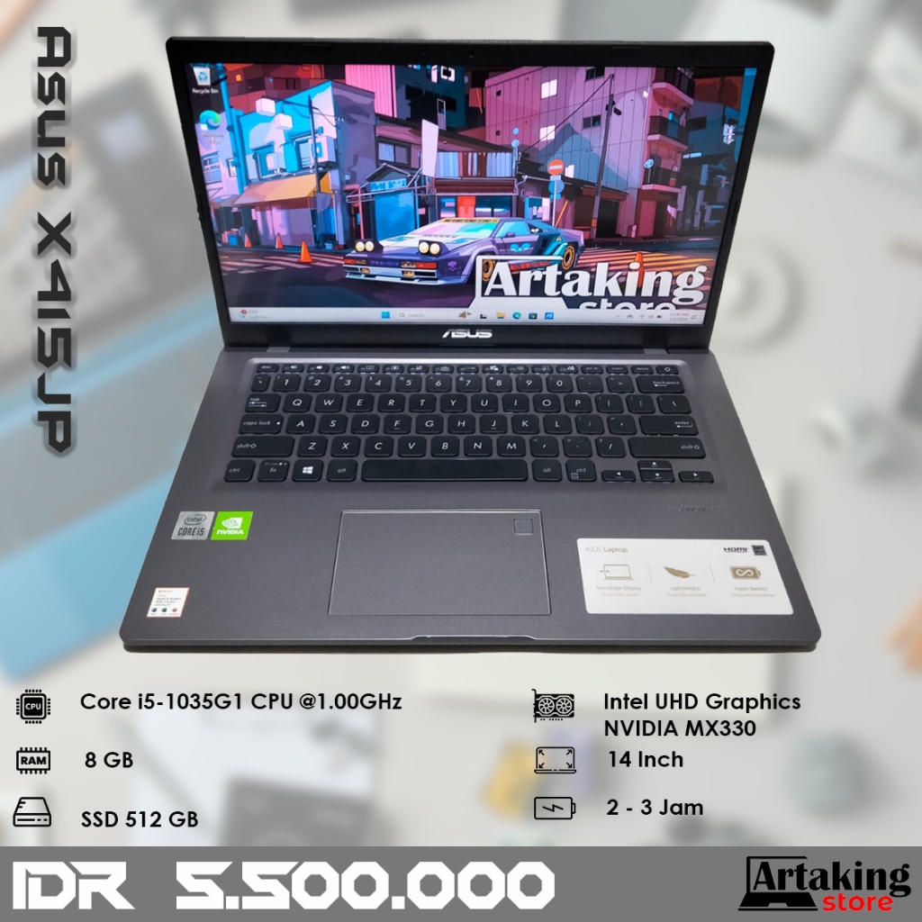 Jual Asus X415JP - Desainer - Core i5 - Gen 10 th - SSD 512 gb | Shopee ...