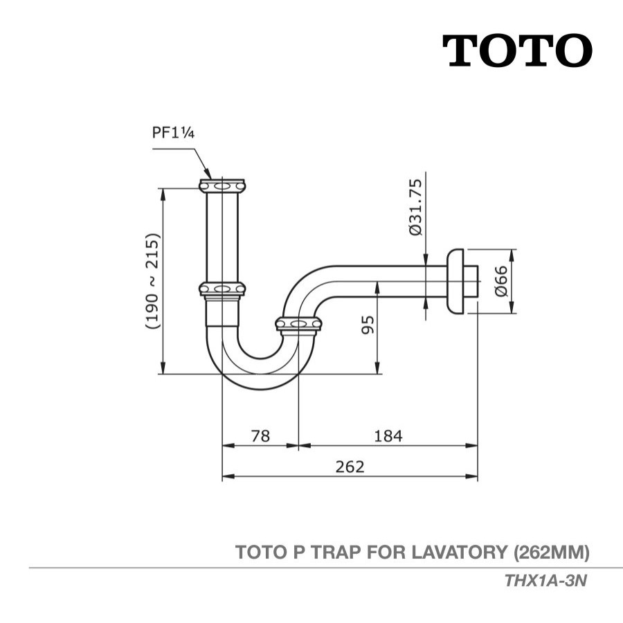 Jual TOTO P- Trap THX1A-3N | Pipa - Pipa Wastafel - Sifon Original Pabrik | Shopee Indonesia