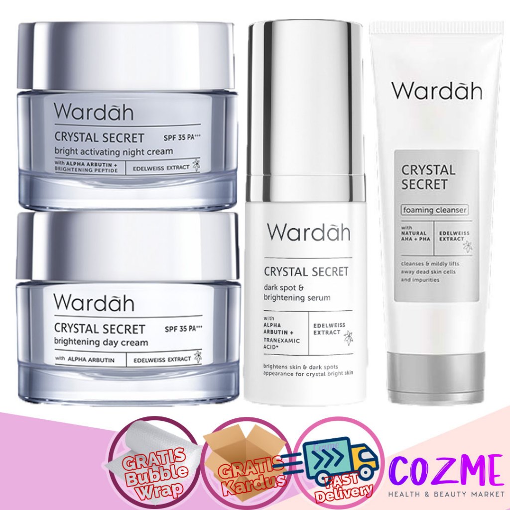 Jual [4 PCS] WARDAH Crystal Secret Day Cream Pot | Night Cream Pot ...