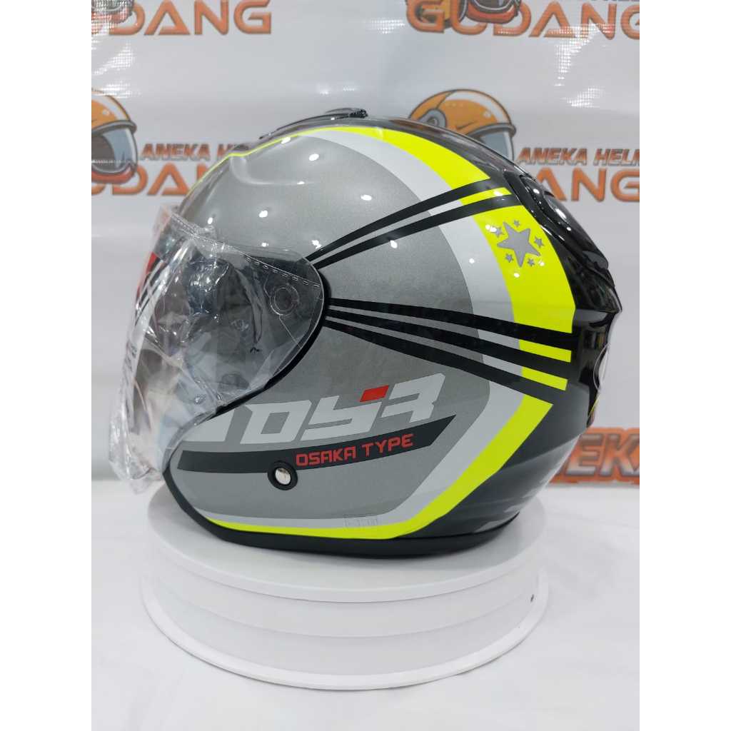 Jual Helm DYR Osaka Motif Monster Pria Wanita Half Face Motor Terbaru ...