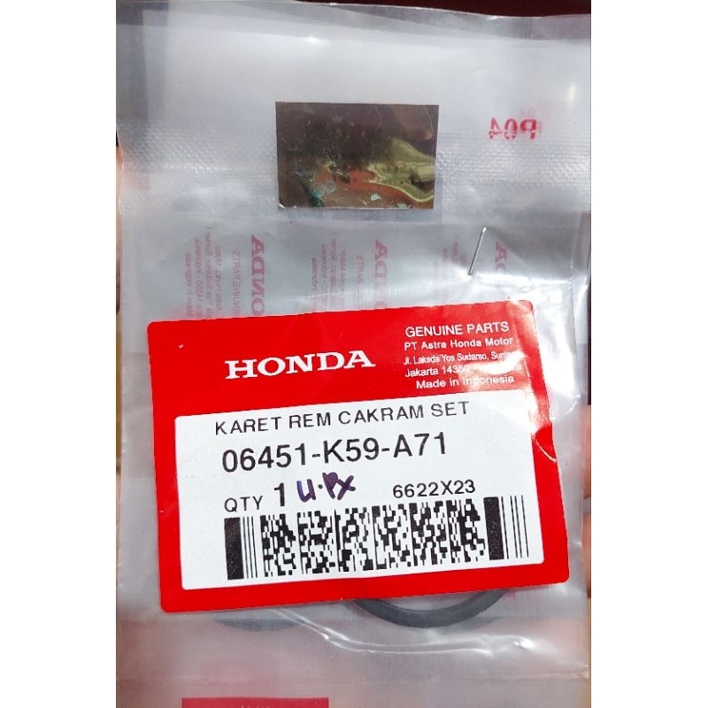 Jual KARET SIL SIEL ORING KALIPER PALA BABI VARIO 150 NEW GENIO VARIO 160 ORIGINAL AHM 06451-K59 ...