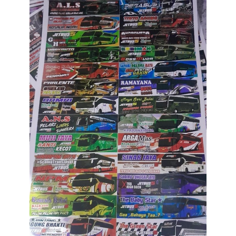 Jual STIKER LOGO BUS JB5 1 LEMBAR ISI 28 PCS | Shopee Indonesia