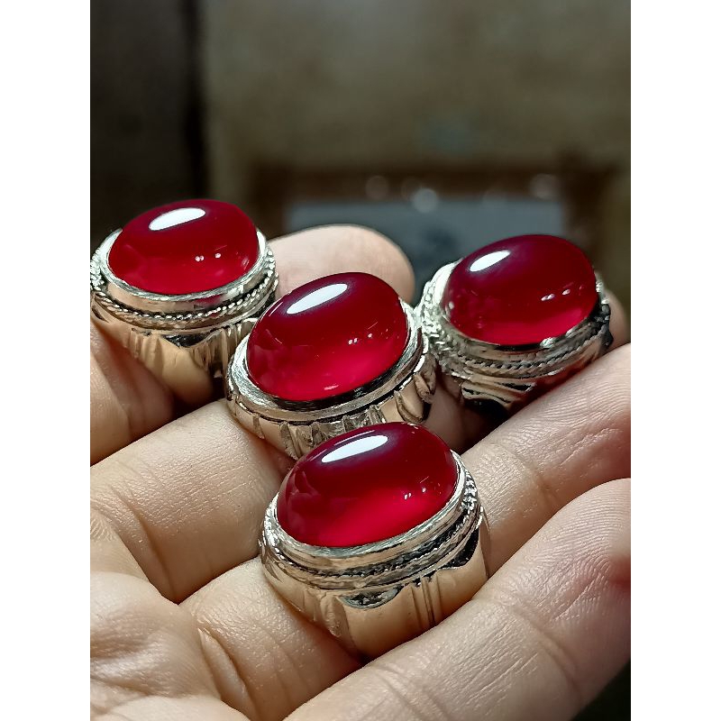 Jual Batu cincin akik red Baron barang berkualitas super hq | Shopee ...
