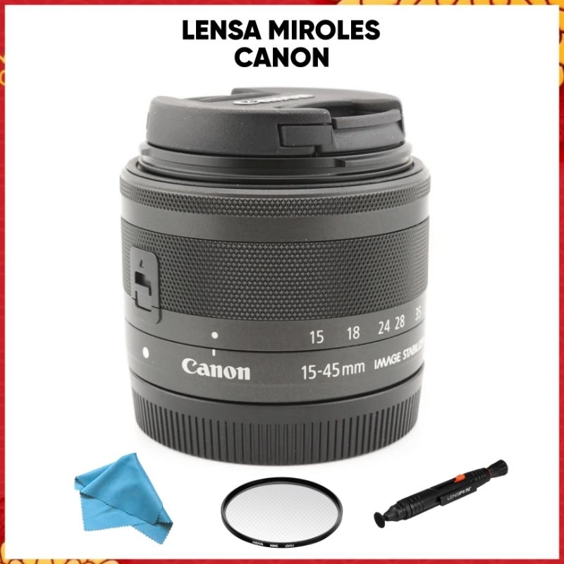 Jual LENSA 15-45 STM FOR MIROLES CANON HITAM MULUS NOMINUS | Shopee ...