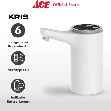 Jual Ez Ace Kris Pompa Air Galon Rechargeable Ap138S Putih Water Pump ...