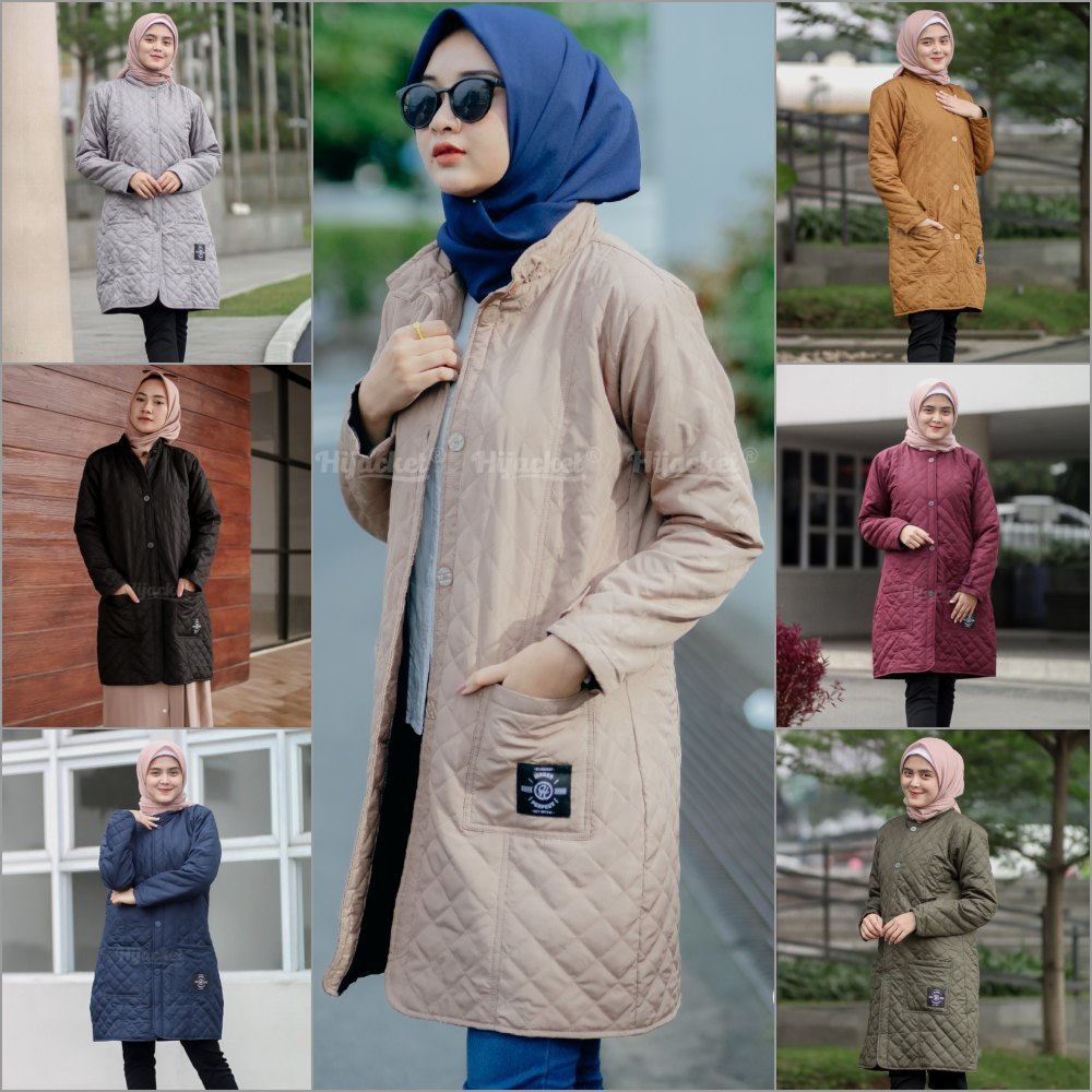 Jual Jaket Jacket Panjang Wanita Cewek Muslimah Hijaber Jeket Keren ...