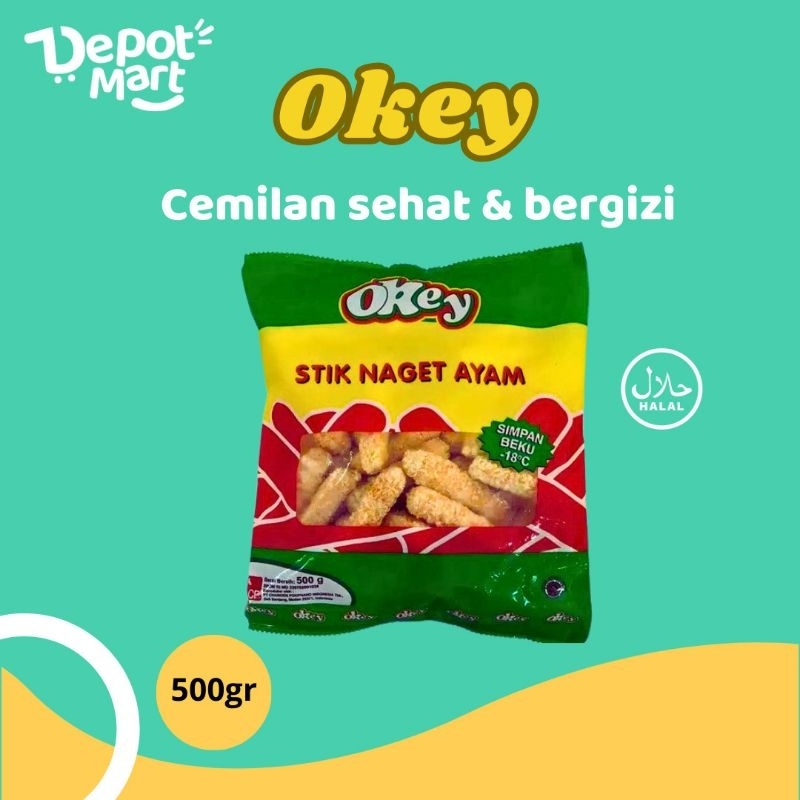 Jual Okey Stik Naget Ayam Merk Okey 500 Gram / Okey Chicken Nugget ...