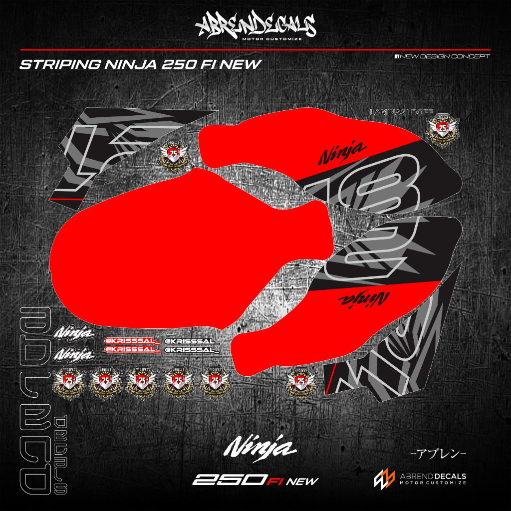 Jual DECAL TANKI NINJA FI NEW CUSTOM | Shopee Indonesia