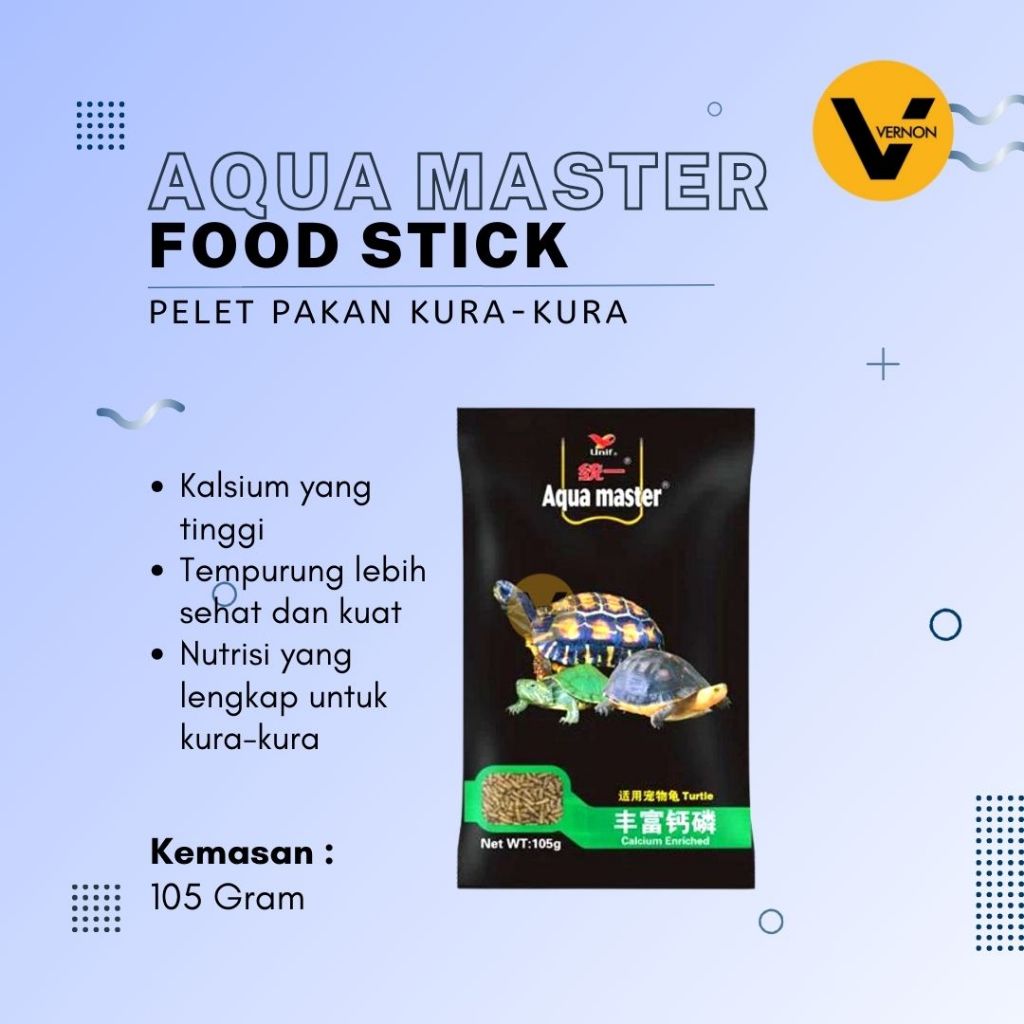 Jual AQUA MASTER Turtle Food Stick 105 Gram Pelet Pakan Kura Kura ...