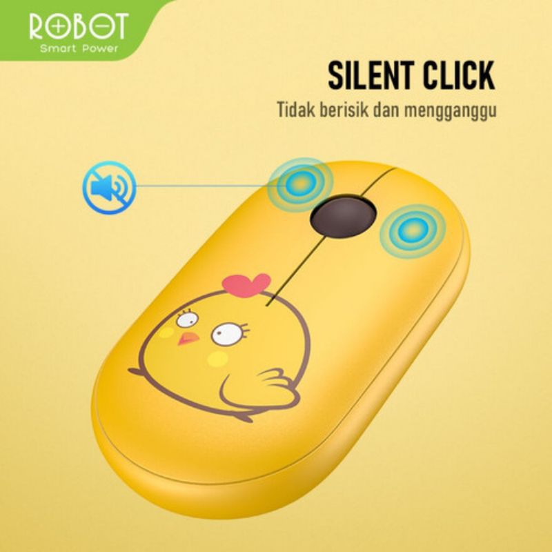 Jual MOUSE ROBOT M230 MOTIF CHICK LUCU SILENT CLICK | Shopee Indonesia