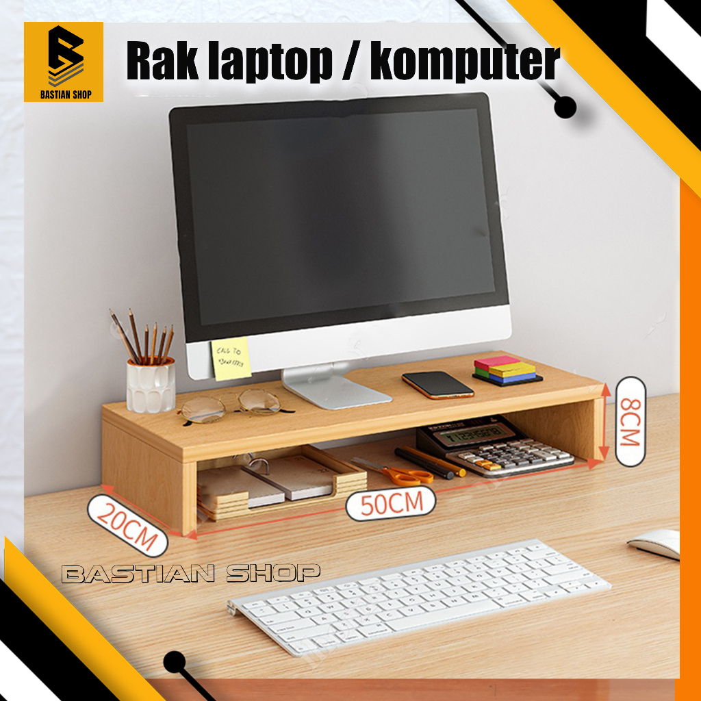 Jual Stand Monitor Rak Laptop Kayu Rak Buku dan Atk bahan kayu | Shopee ...