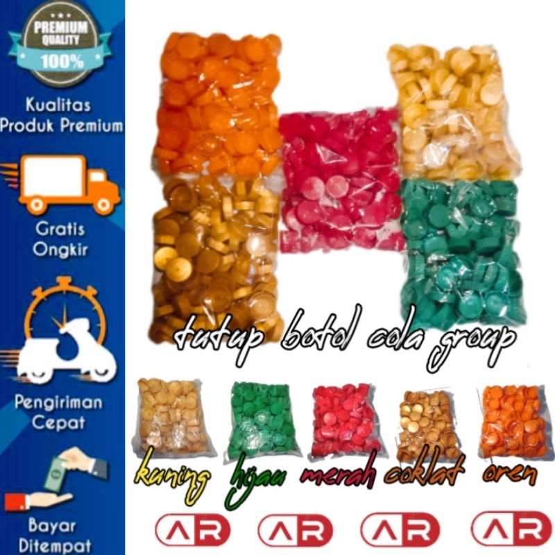 Jual 100 pcs tutup botol sprite/cocacola/fanta/cola group untuk bahan ...