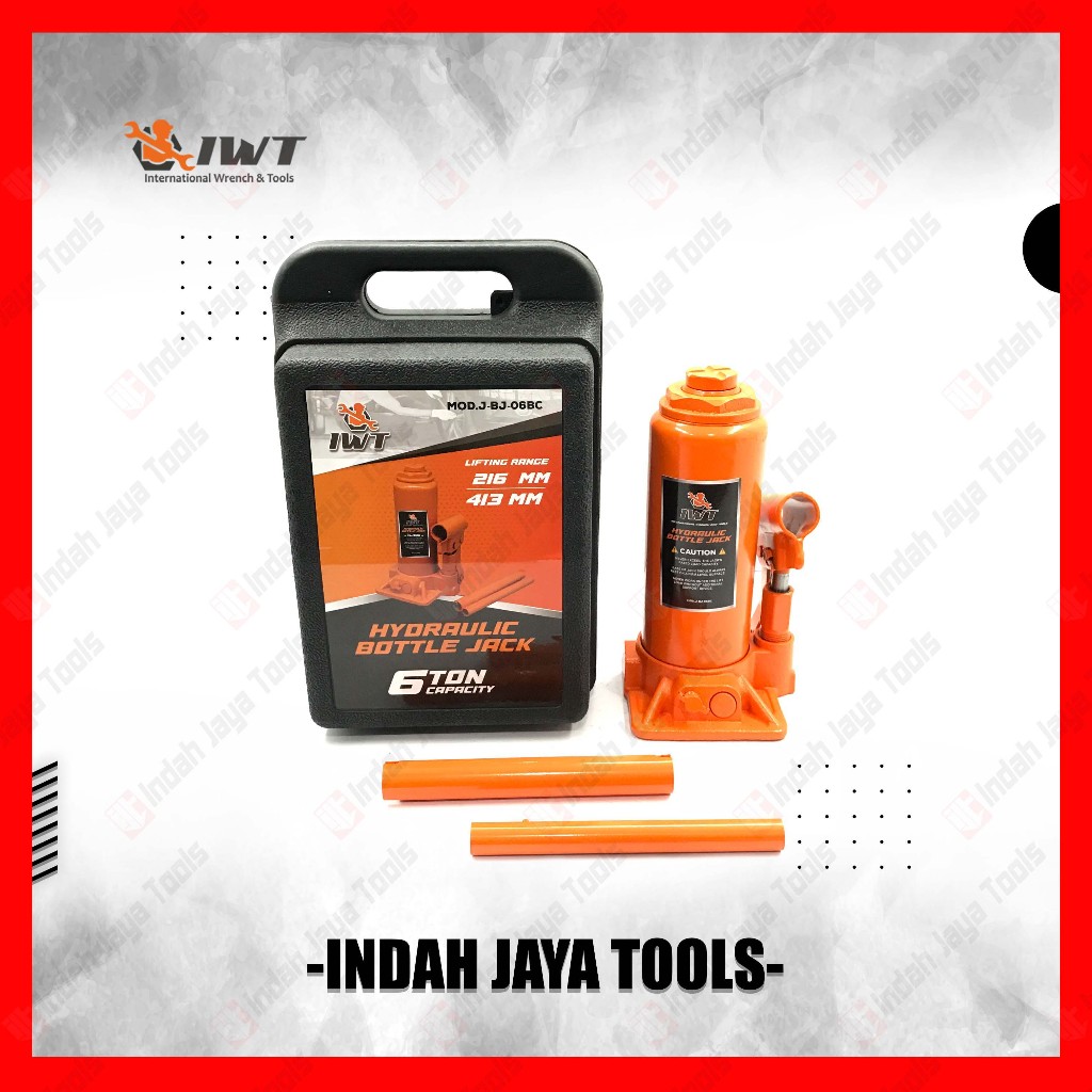 Jual IWT Dongkrak BOTOL 6 Ton Mobil Truk Hidrolik Jack Hydraulic ...