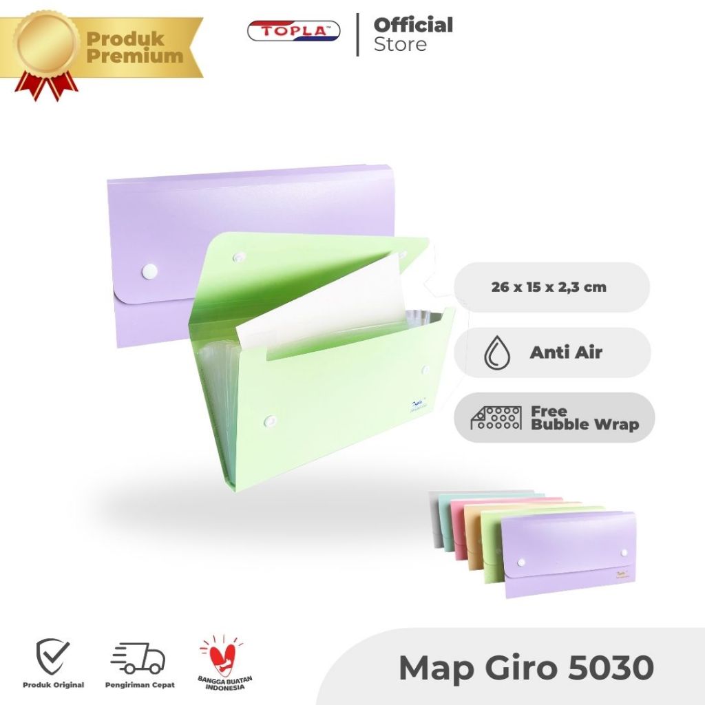 Jual Map Giro 5030 Kancing dompet giro tabungan nota cek kwitansi ...