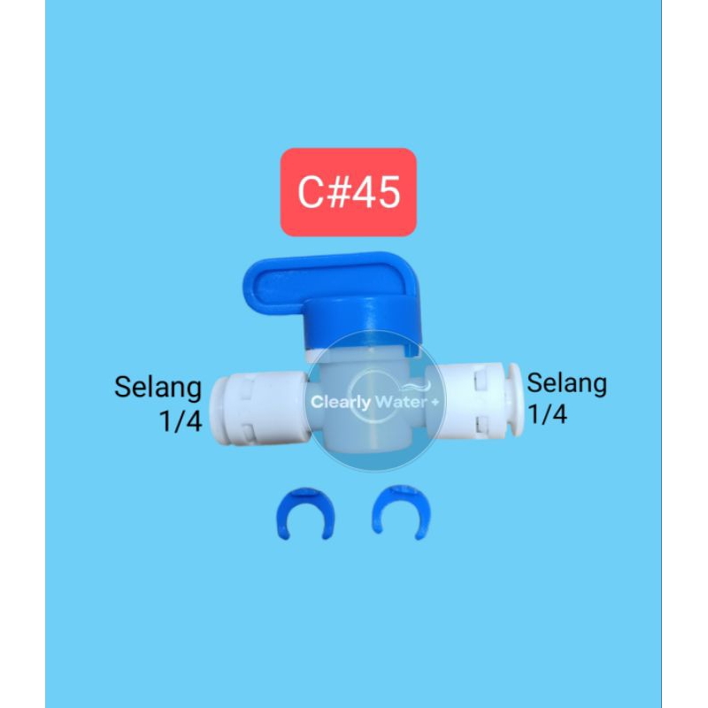 Jual Stop Kran RO/Ball Valve RO Selang 1/4 - Selang 1/4 C-45 | Shopee ...