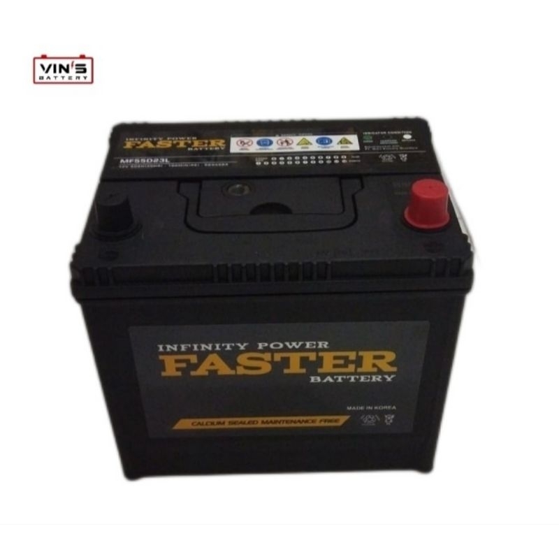 Jual Aki Faster MF 55D23L 60 Ah Innova Bensin/Mirage/Juke/Fortuner ...