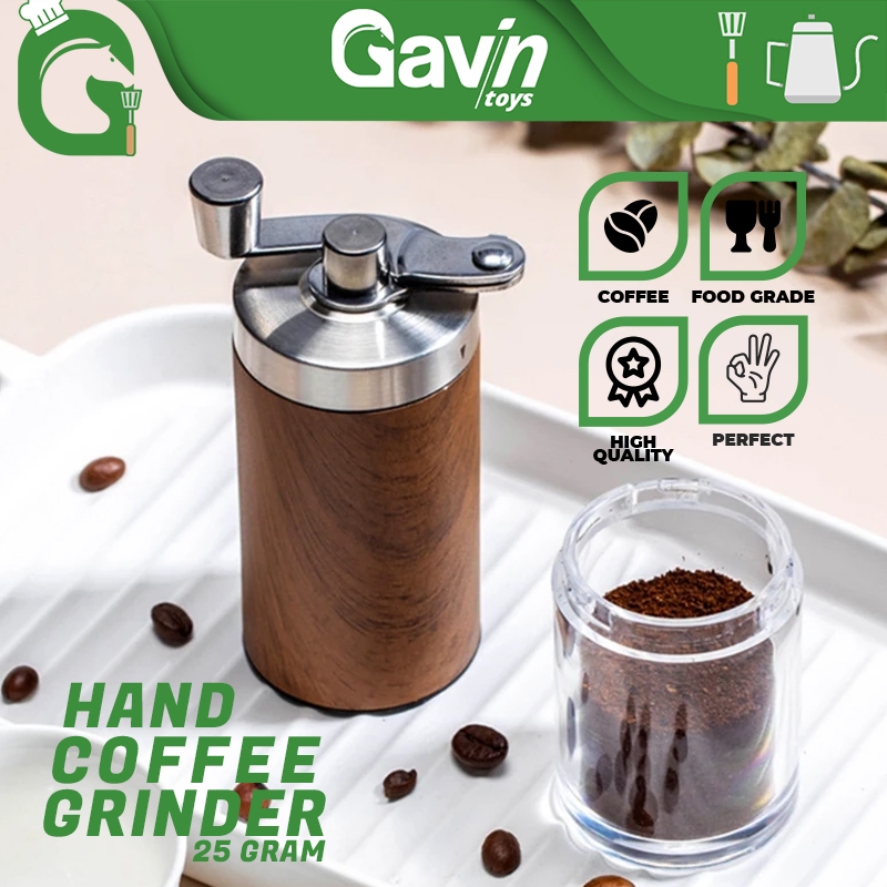 Jual Wooden Coffee Grinder – Penggiling Kopi Manual Adjustable | Shopee ...