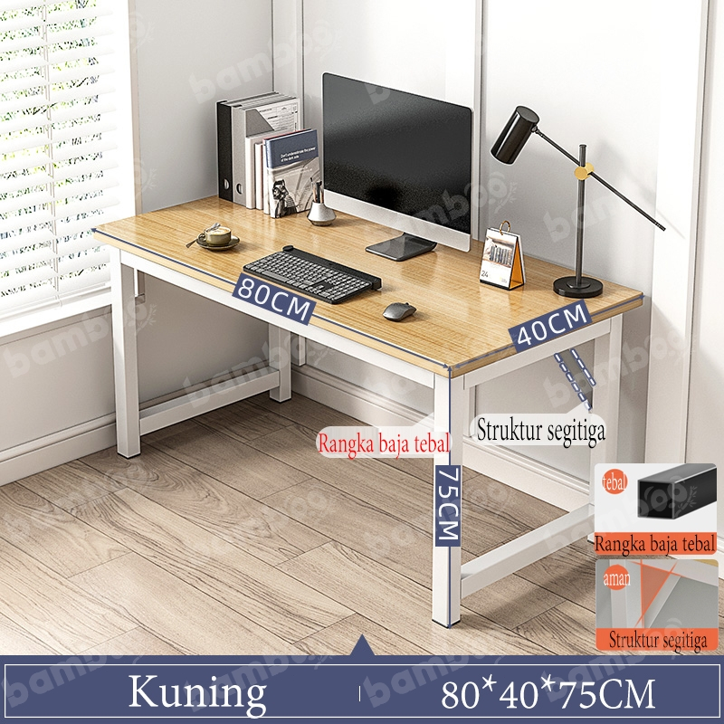 Jual 140CM Meja Makan Minimalis Meja Belajar Meja Kantor Besi Meja ...