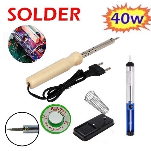 Jual Paket Solder Listrik 4 Macam 40W Solder Gagang Kayu 40 Watt ...
