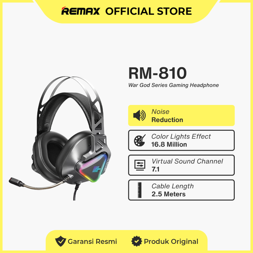 Jual Remax Headphone Gaming Plug USB For Computer/Laptop Include Mic ...
