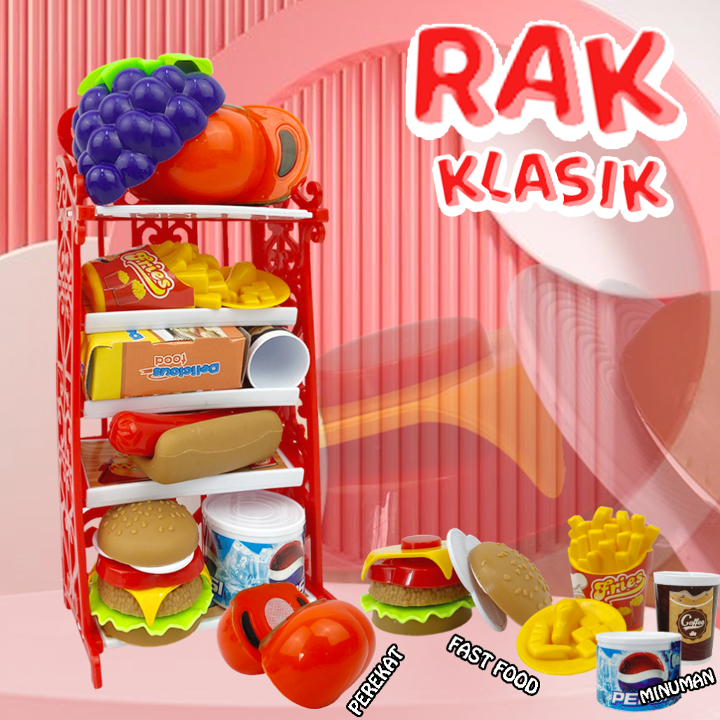 Jual Mainan Rak Klasik/ Mainan Rak Minuman Dan Makanan Fast Food MS32 ...