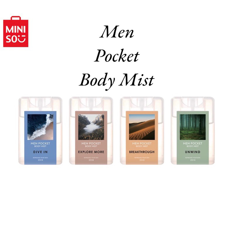 Jual MINISO MEN POCKET BODY MIST 20ML | Shopee Indonesia