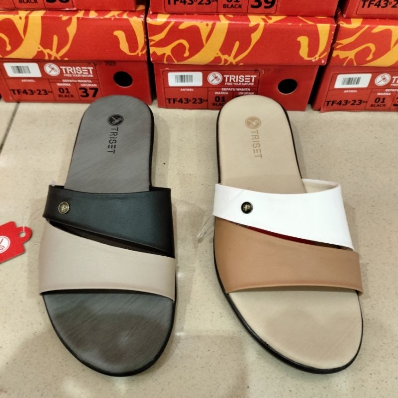 Jual koleksi sandal slop triset terbaru anti slip(36-40) | Shopee Indonesia