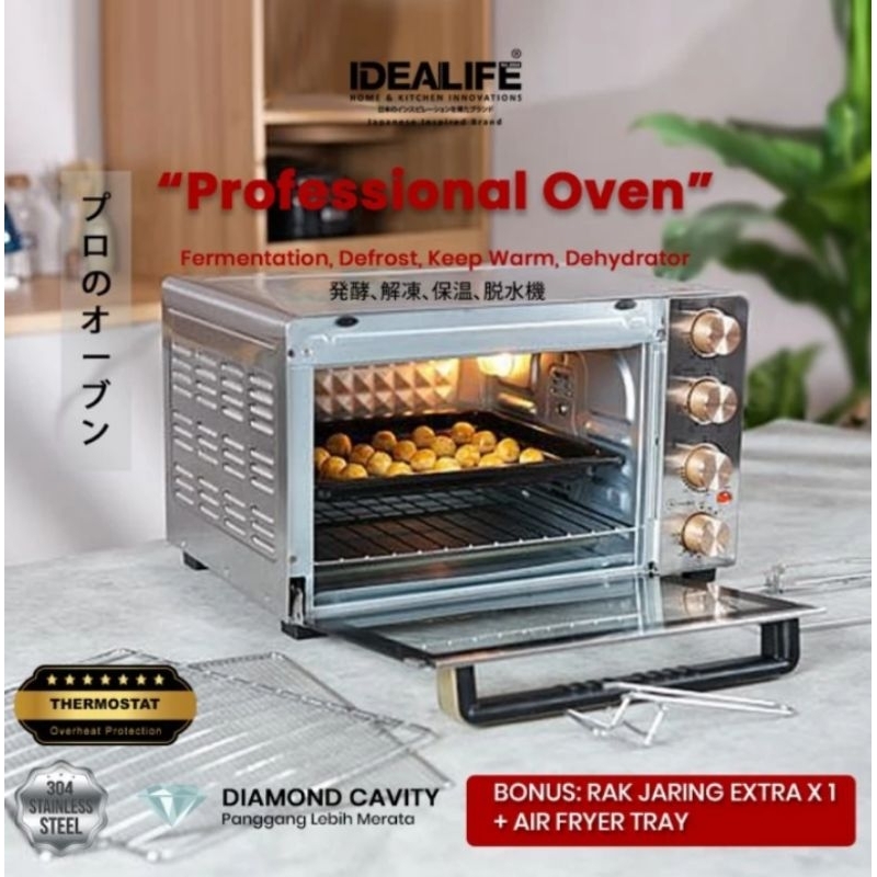 Jual Oven Listrik Besar 35L IL335 Idealife Alat Pemanggang Panggangan ...