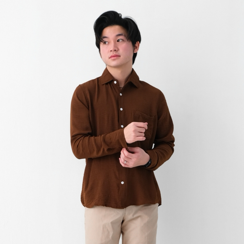 Jual SANVANINA Kemeja Panjang Pria Cabana Long Shirt - Kemeja Casual ...