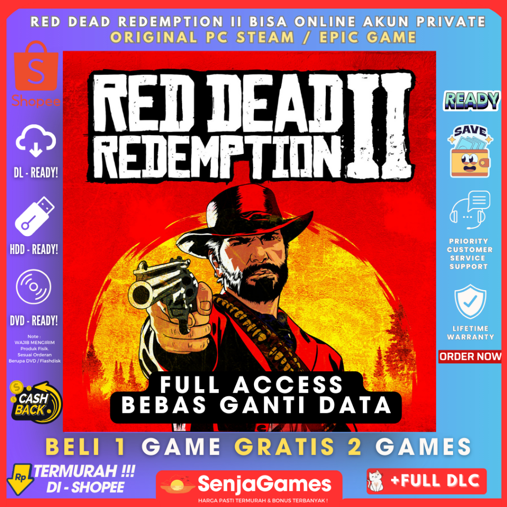 Jual Red Dead Redemption II Ultimate Edition Original Rockstar PC ...