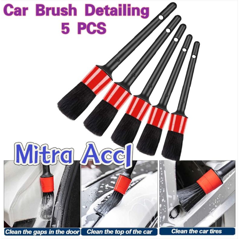 Jual Kuas Detailing Set 5pcs Sikat Brush Pembersih Mobil Car interior ...