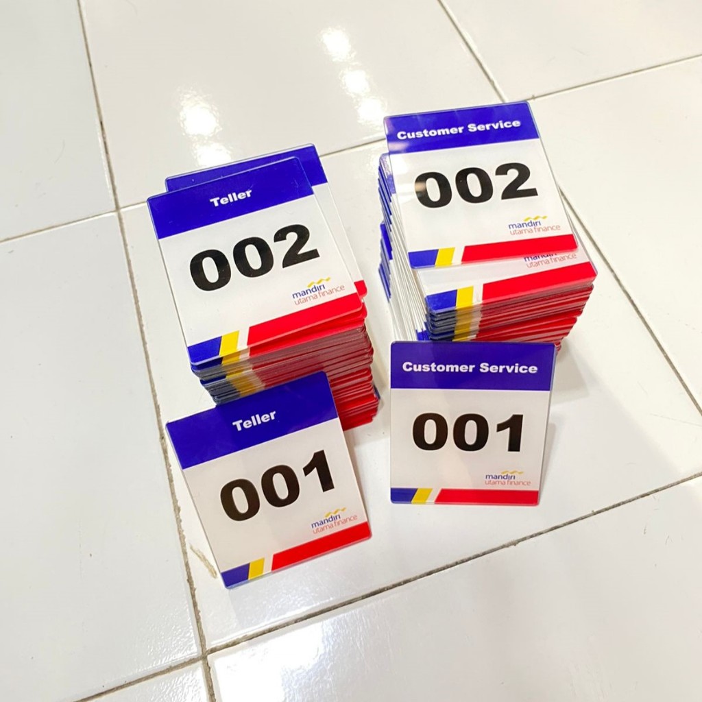 Jual Nomor Antrian Akrilik, Antrian, Kartu Antrian, Kartu Parkir, dll ...