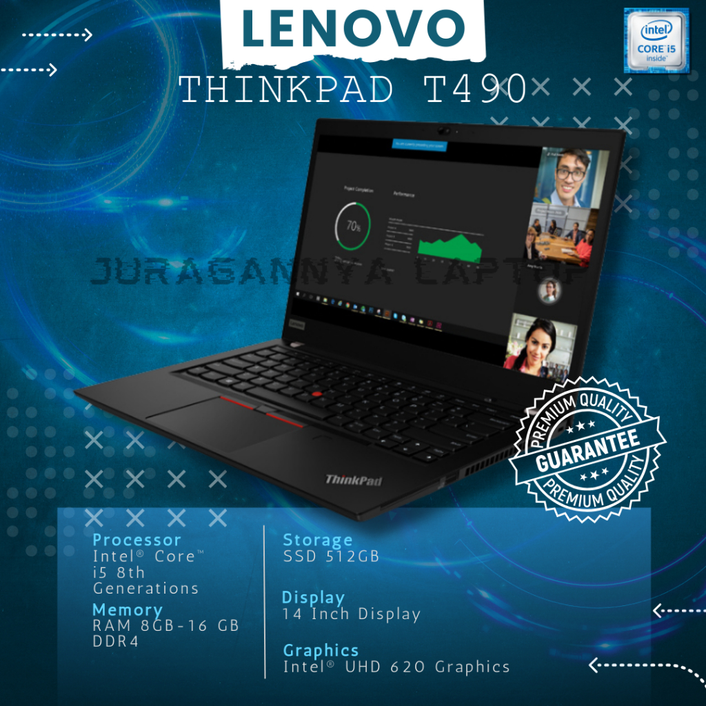 Jual Laptop LENOVO ThinkPad T490 Intel® Core™ i5 Gen 8 RAM 8GB - 16GB ...