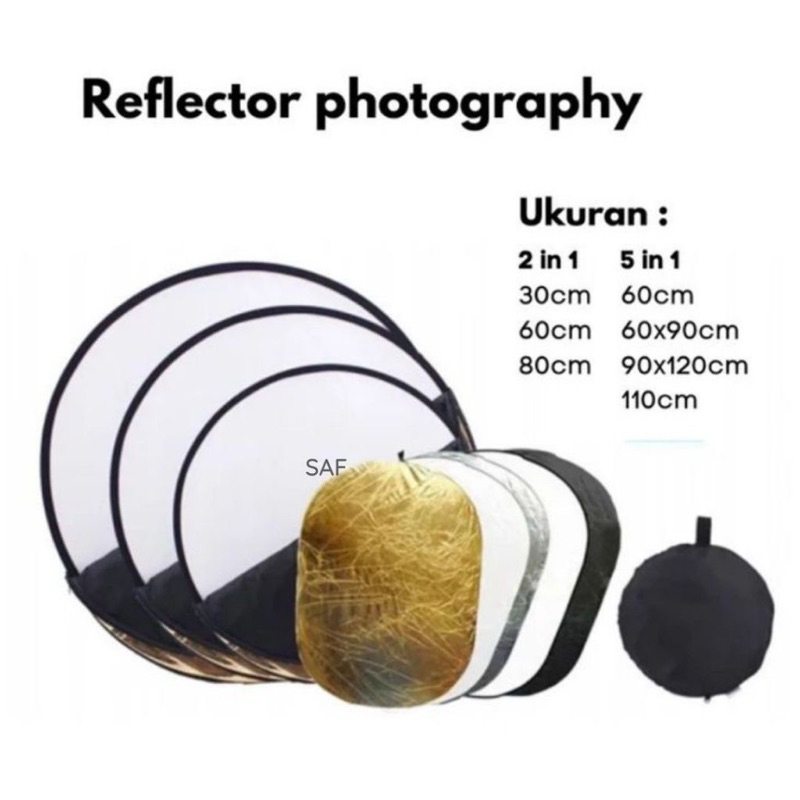 Jual Reflektor 2 in 1 semua ukuran foldable reflector - Props Foto ...