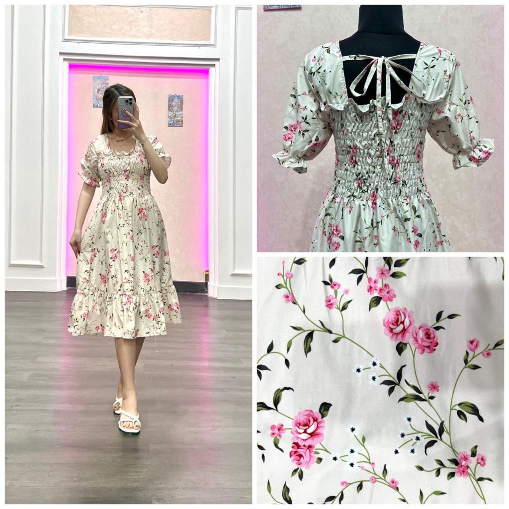 Jual RD FASHION - SMOCKED DRESS / Gaun musim panas kasual baru Lengan ...