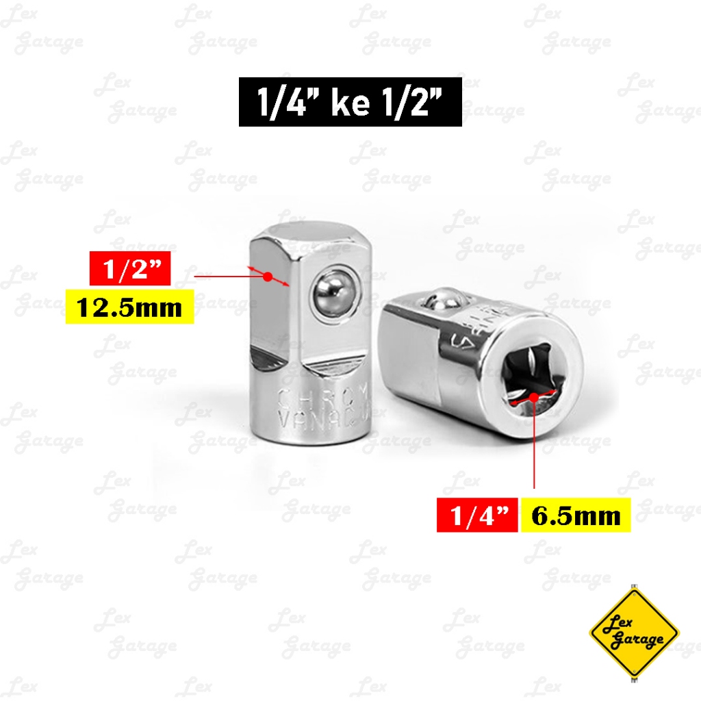 Jual Adapter Adaptor Kunci Shock Sok Socket 1/2 3/8 1/4 Converter Set ...