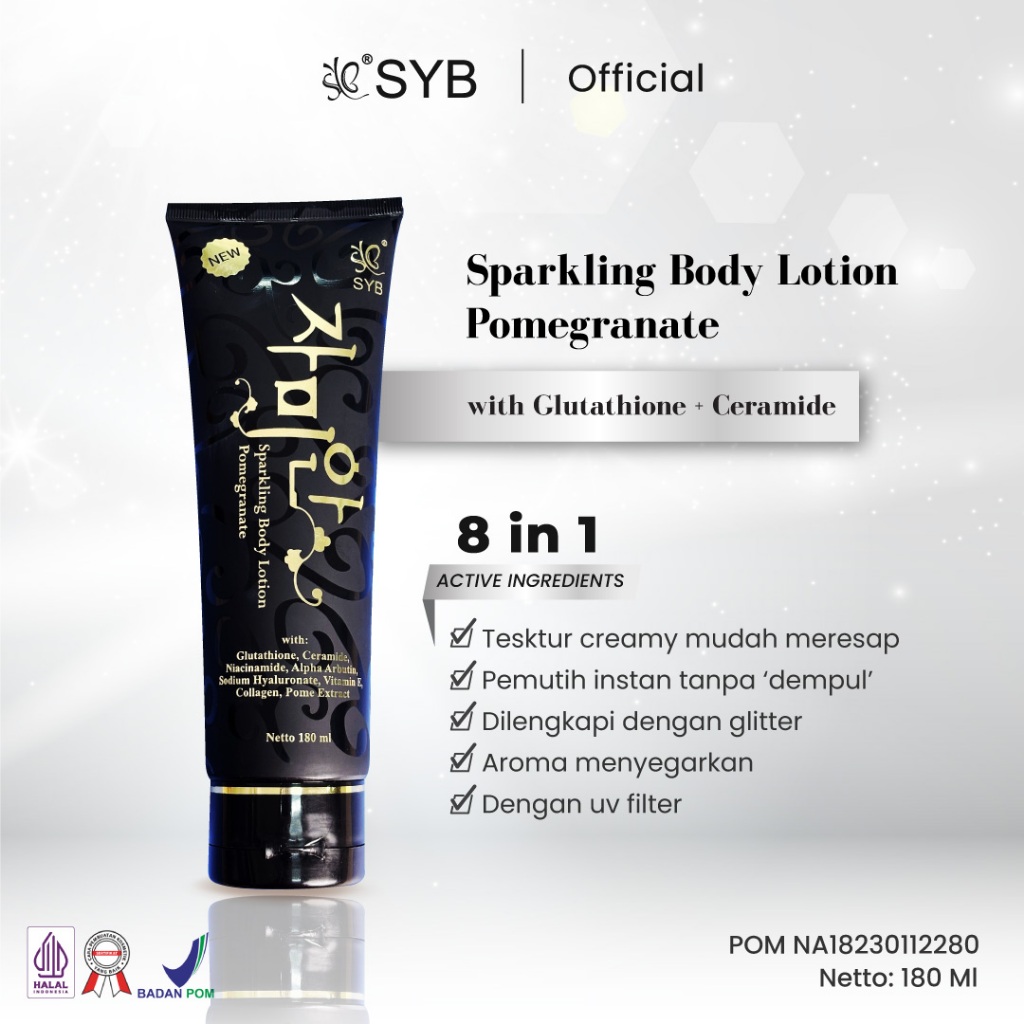 Jual NEW SYB SPARKLING BODY LOTION POMEGRANATE (GLUTATHIONE + CERAMIDE ...