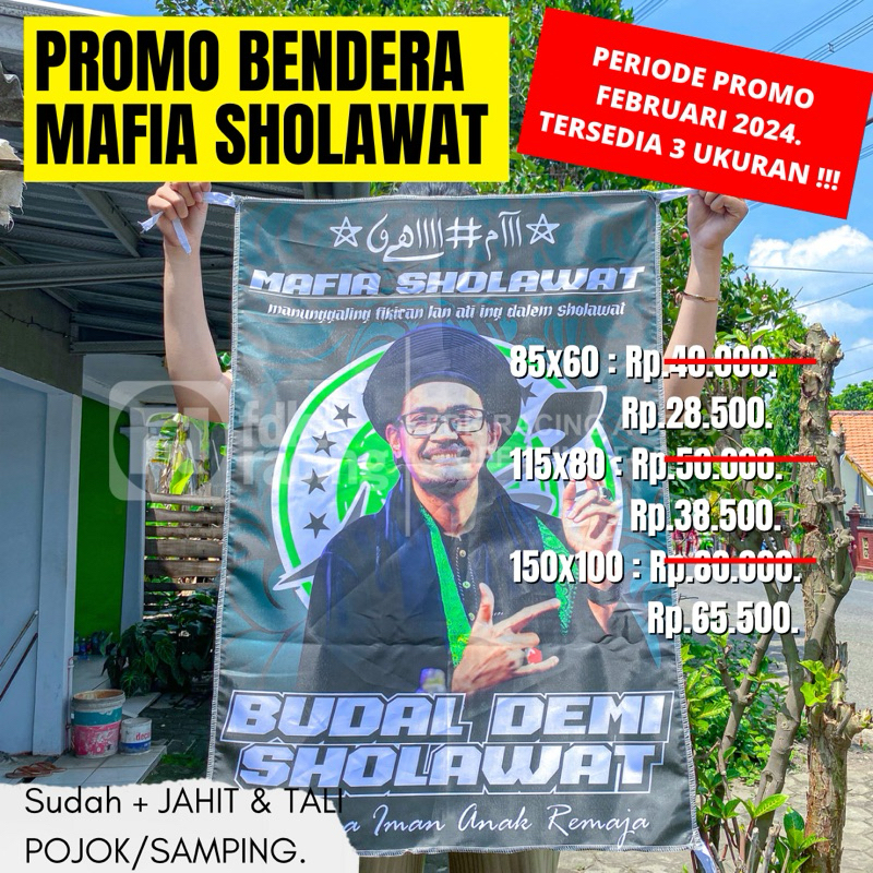 Jual READY LANGSUNG KIRIM PR0M0 BENDERA MAFIA SHOLAWAT | BENDERA CUSTOM ...