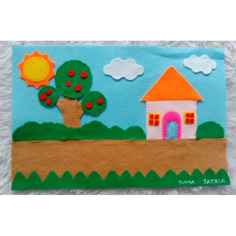 Jual Lukisan flanel,Lukisan kain flanel,Prakarya seni tempel dan jahit ...