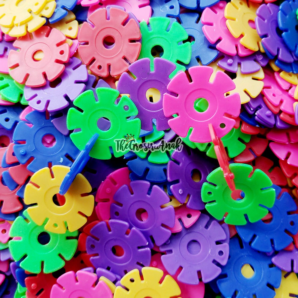 Jual TGA Bombik Bunga Diameter 3cm Blocks Tazos Bongkar Pasang Bisa ...