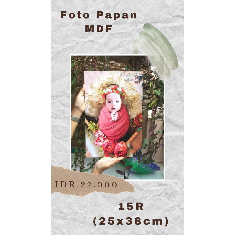 Jual CETAK FOTO PAPAN MDF 15R (25x38cm) | Shopee Indonesia