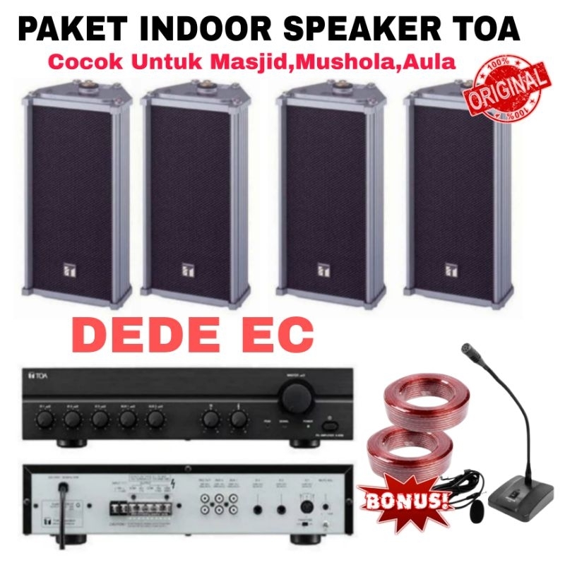 Jual PAKET SPEAKER INDOOR TOA SPEAKER TOA ZS 102C+AMPLI TOA ZA 2060 ...